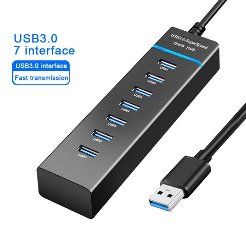 Buy Usb3.0hub 7-port Splitter 3.0 Hub 3.0 Hub 7-port Expander Computer ...