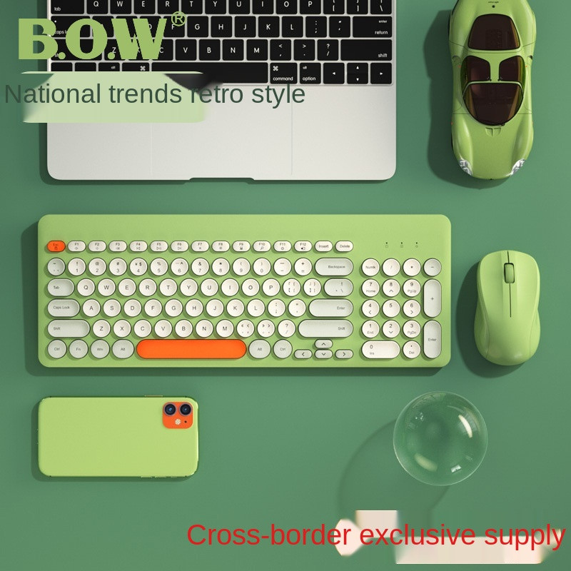 Buy Wireless Keyboard Mouse Laptop External Mute Usb Mini Wireless ...