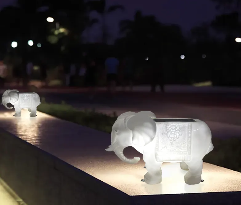 Buy Elephant Solar Power Post Lights Outdoor Waterproof Led Garden ...