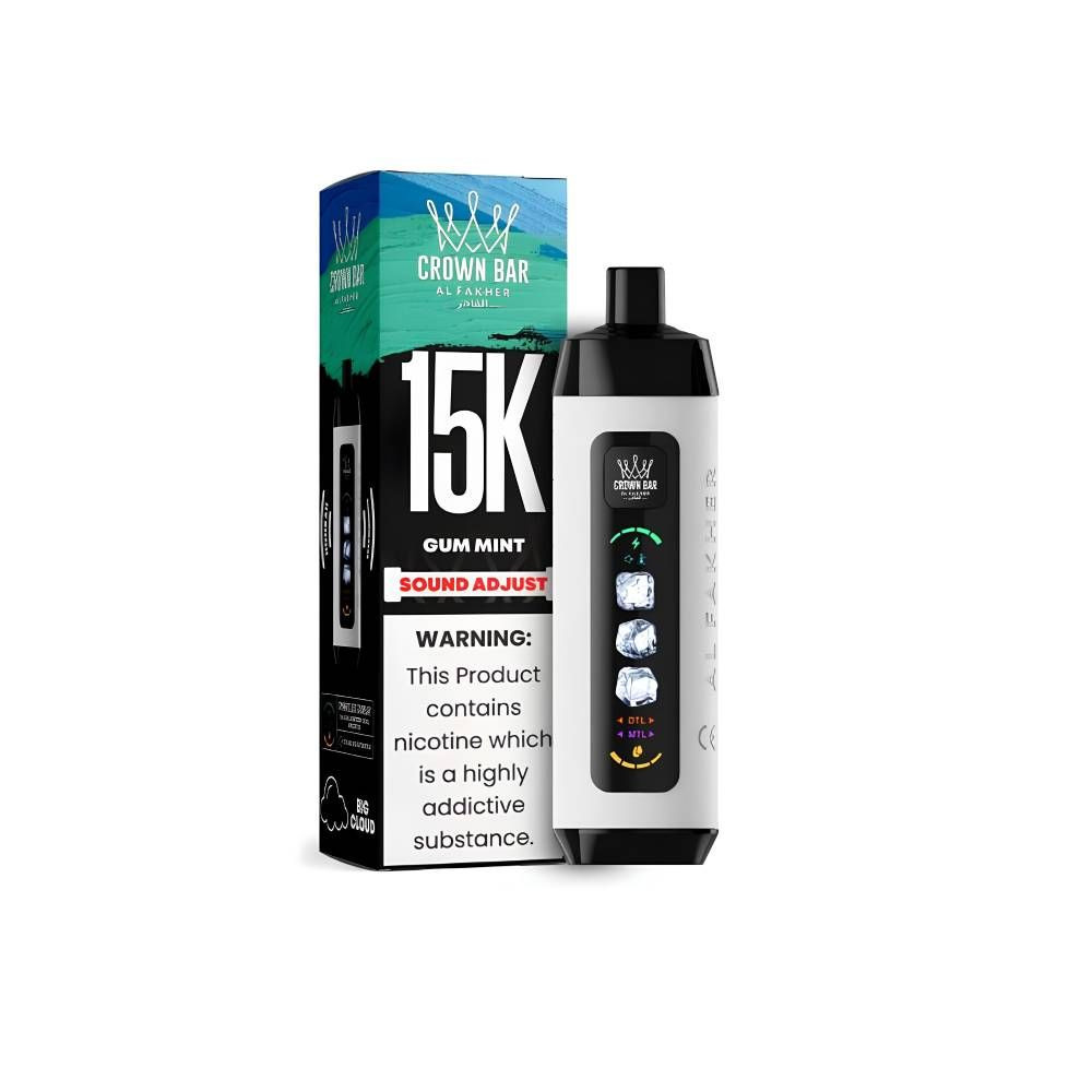 Buy Al Fakher Crown Bar 15000 Puffs Near Me Ice Adjustable Disposable ...
