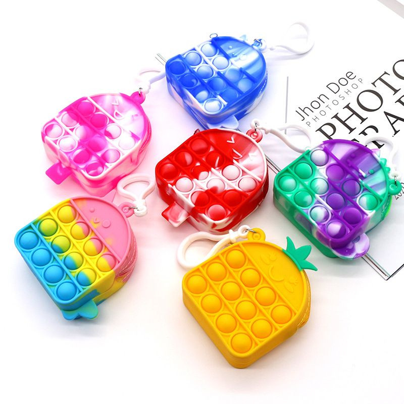 Buy Autism Stress Relief Coin Storage Bags Sensory Wallet Silicone ...