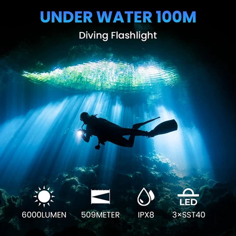 Buy 2023 New Arrivals Marine Torch Customize Led Diving Flashlight For ...