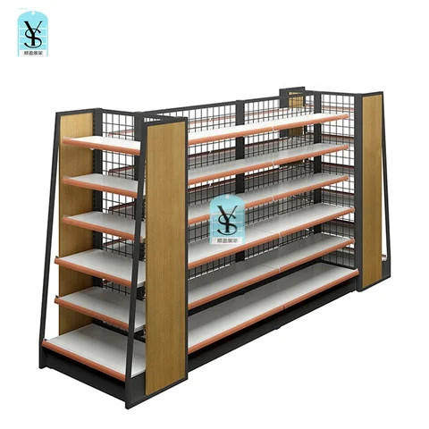 Buy 2024 Steel Wood Multi-layer Display Stand Shelf / Rack Gondola ...