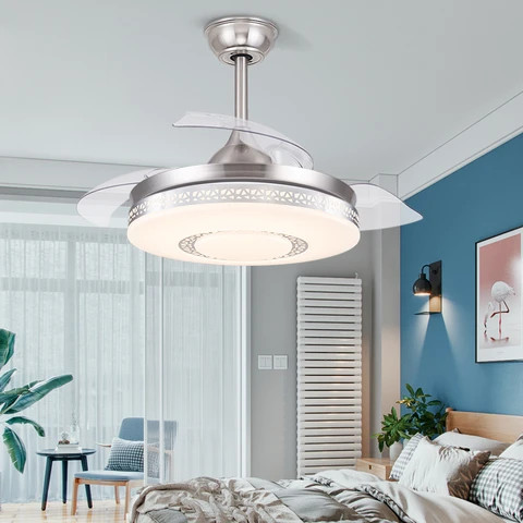 Buy 36 Inch Modern Ceiling Fan Light With Hidden Blades from Zhongshan ...