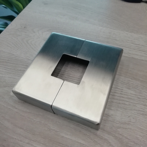Buy 38x38mm Satin 316 Split Stainless Steel Railing Post Base Plate ...