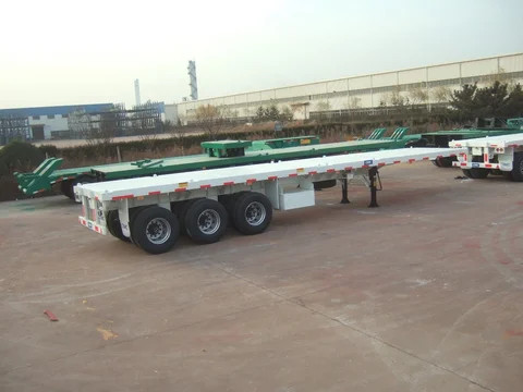Buy 40ft High Bed Container Trailer With Three Axles Cimc from Qingdao ...