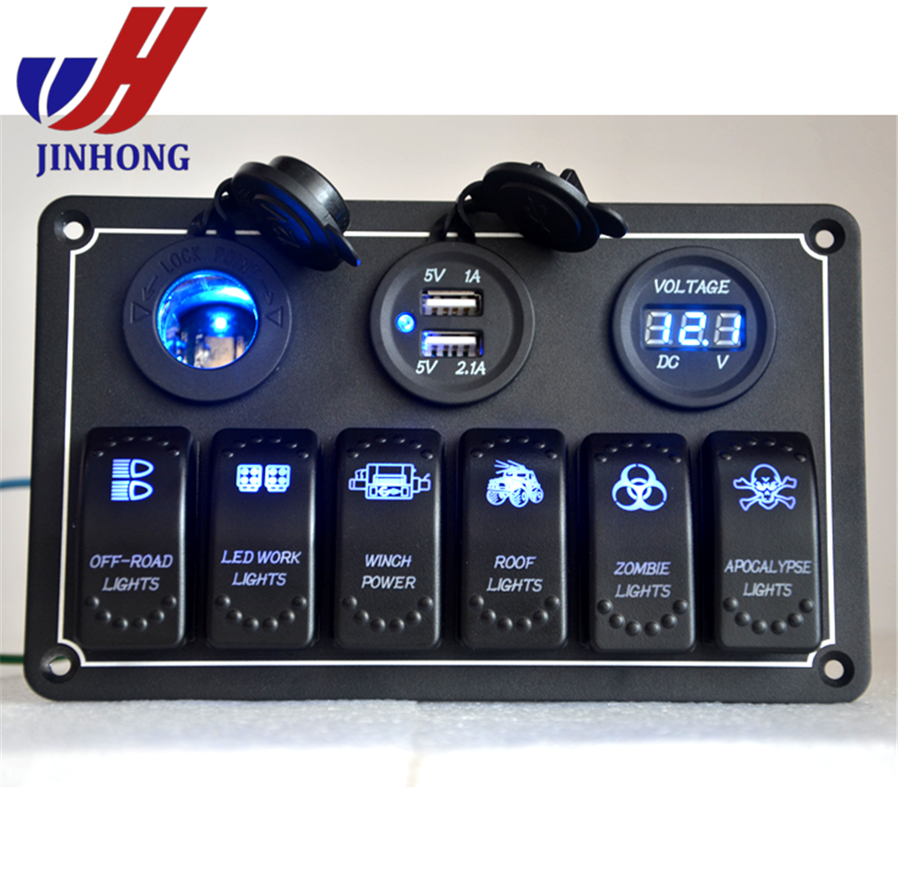 Buy 8 Gang Waterproof Switch Panel Marine Boat W/ Led Indicators from ...