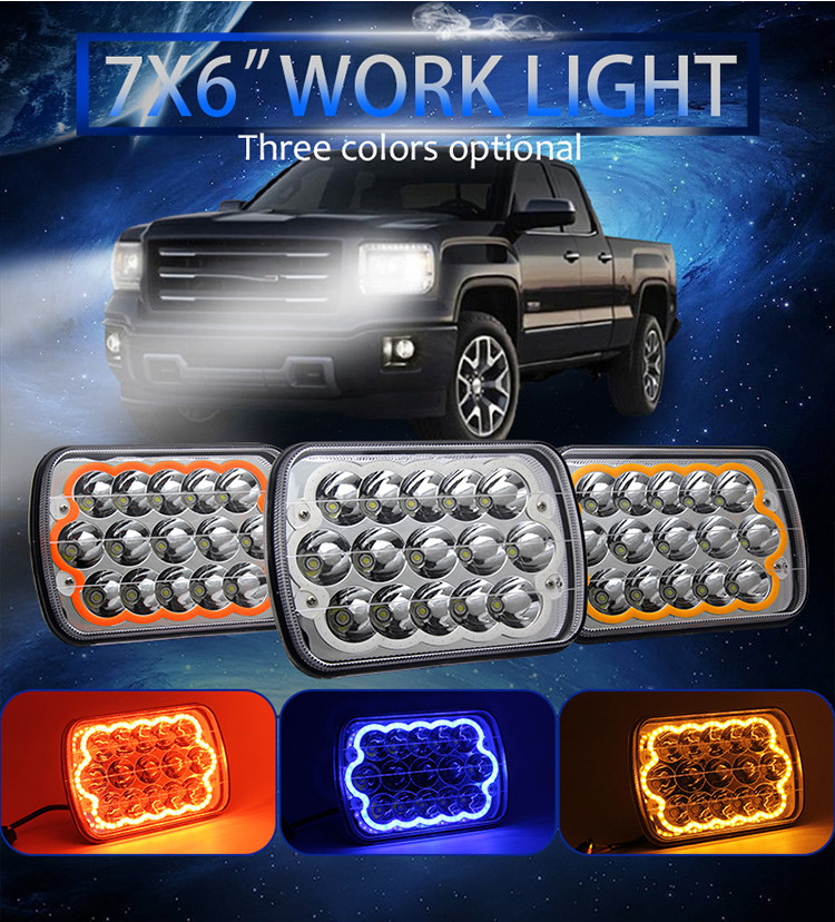 Buy Angel Eye Light 7inch 45w 6x7 Led Headlight from Shenzhen New Way ...