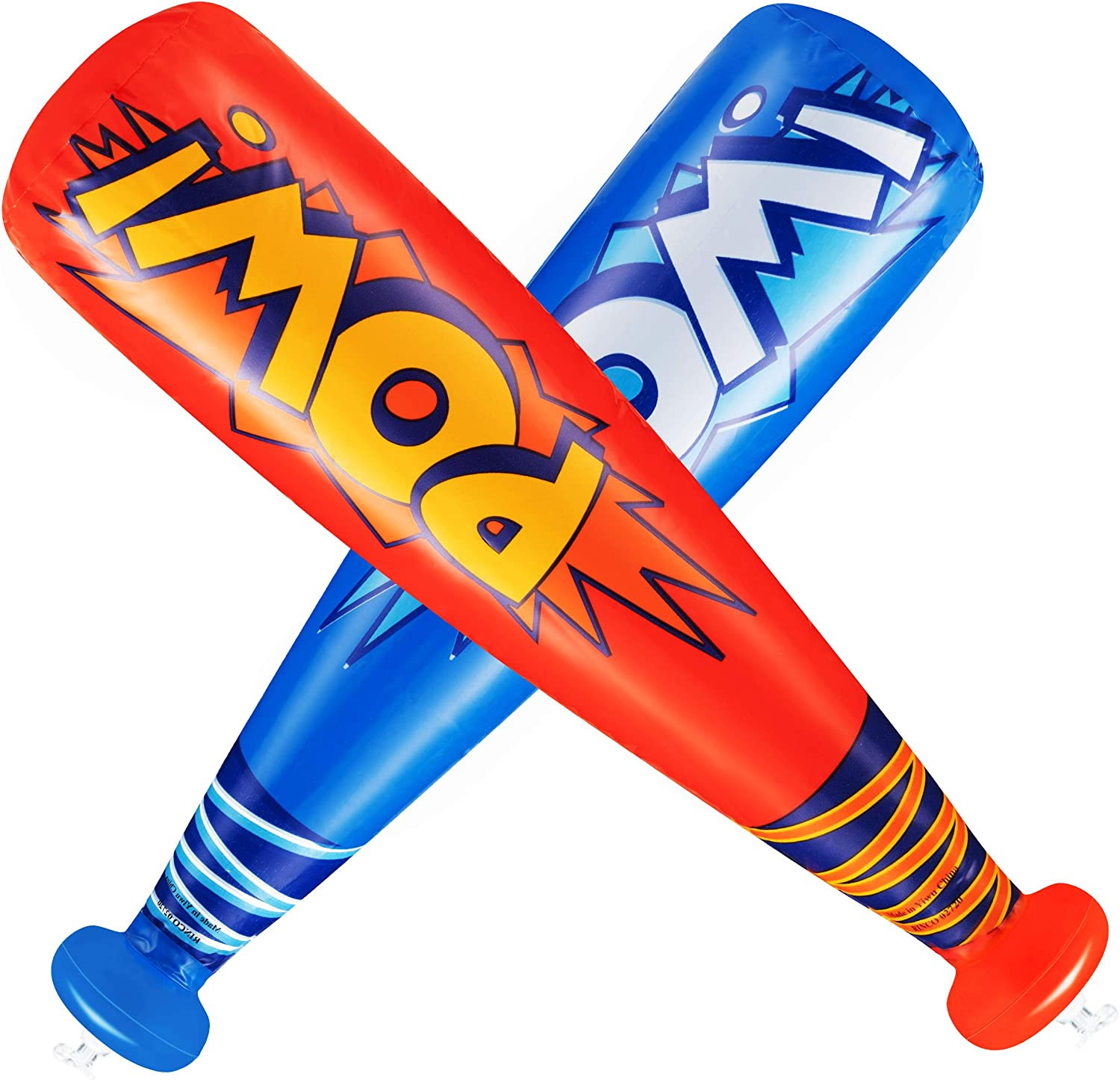 Buy Bedwina Pow Inflatable Baseball Bats - (pack Of 12) Oversized 20 ...