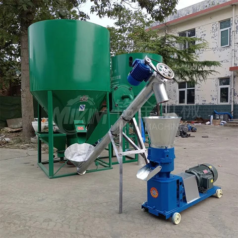 Buy Chicken Cattle Pig Farm Tmr Vertical Animal Feed Mixer And Crusher Powder Mixing And ...
