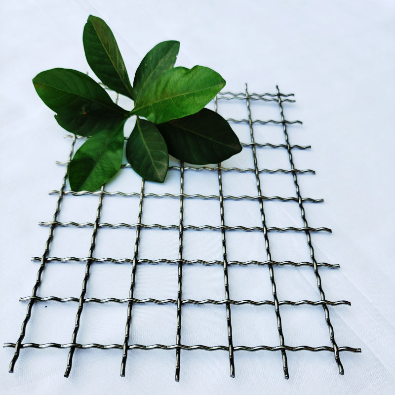 Buy Corrugated Metal Woven Mesh Decorative Curtain Wall Mesh Crimped ...