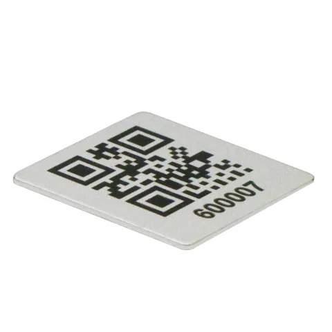 Buy Custom Aluminum Unique Qr Label Laser Black Metallic Qr Logo Metal ...
