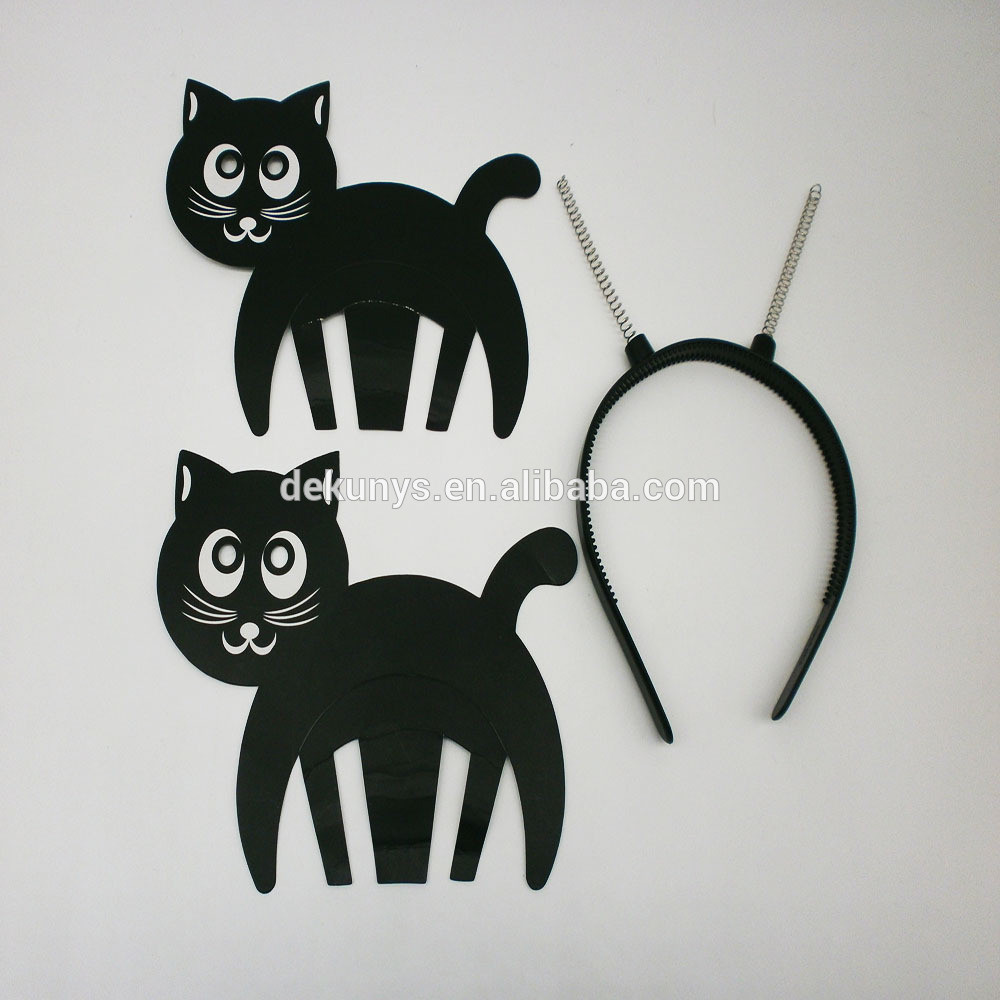 Buy Custom Cute Black Cat Pattern Led Headband For Halloween Decoration ...