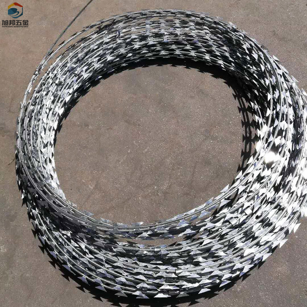 Buy Custom Razor Barbed Wire Stainless Steel Double Helix Anti-climbing ...