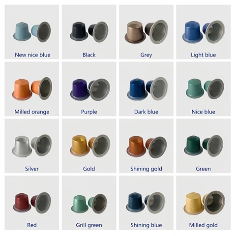 Buy Custom Small Nespresso Shape Empty Aluminum With Lid Foil Coffee ...