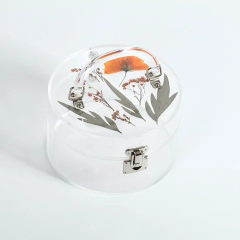 Buy Customized Acrylic Transparent Round Box Birthday Gift Wedding ...