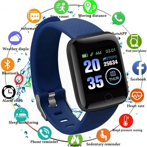 Buy D13 Smart Watches 116 Plus Heart Rate 116plus Watch Smart Wristband ...