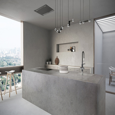 Buy Factory High-end Customization Cement In Gray Quartz Slabs Quartz ...