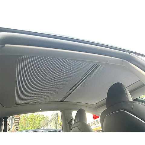 Buy For Tesla Model3 Modely Roof Sunroof Shield Top Car Insulation Car ...