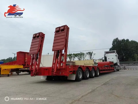Buy Heavy Duty Equipment Transport Mafi Low Chassis Flatbed Semi ...