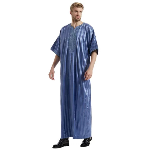 Buy High Quality Embroidery Islamic Muslim Arab Thawb Caftan Short ...