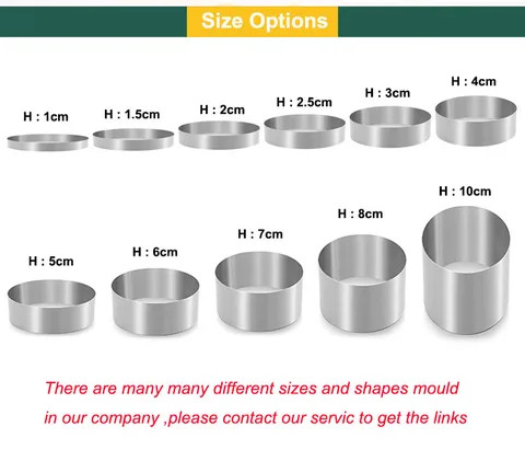 Buy Homesun Stainless Steel Pastry Baking Circle Pancake Mold English ...