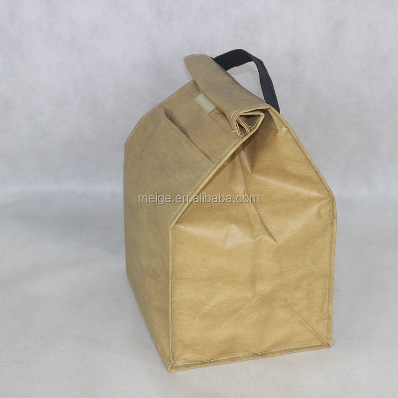 Buy Hot Selling 12 Can Lunch Cooler Bag, Reusable Brown Insulated Paper ...