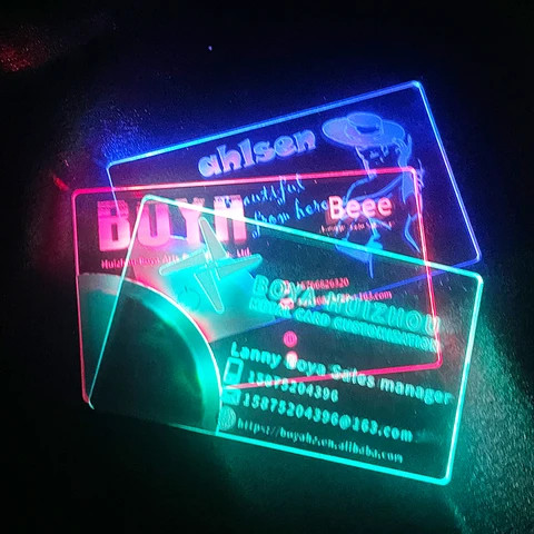 Buy Luxury Laser Engraving Led Customized Acrylic Luminous Visiting ...