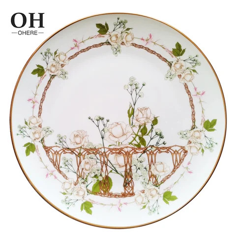 Buy New Design Luxury Dinner Set Fine Bone China 4pcs Plate Set ...