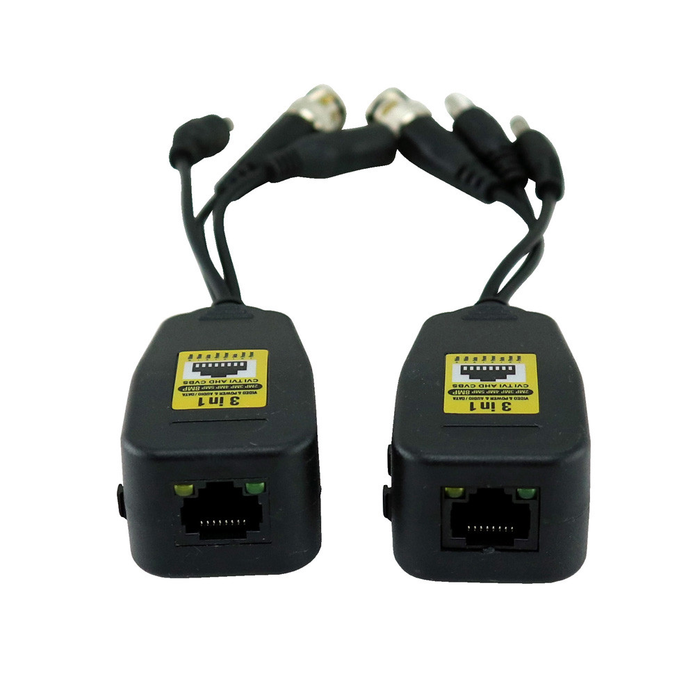 Buy Passive Video Balun 8mp 5mp Video Power And Audio 3 In 1 Cctv ...