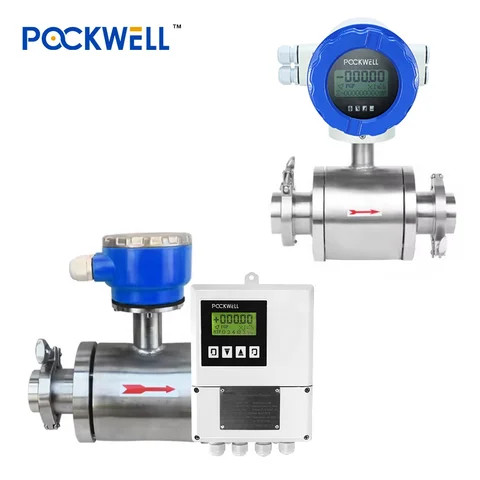 Buy Pockwell Sanitary 4-20ma Tri-clamp Magnetic Flowmeter Analog ...