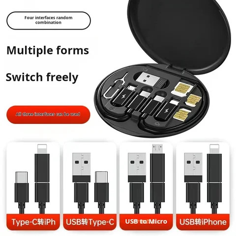 Buy Portable Multifunction Data Cable Storage Box Data Cable 60w Fast ...