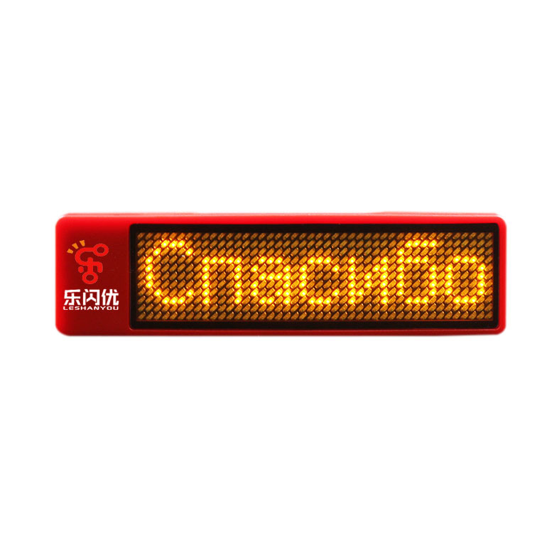 Buy Programmable Wearable Pin Magnet Led Name Tag from Shenzhen Lesun ...
