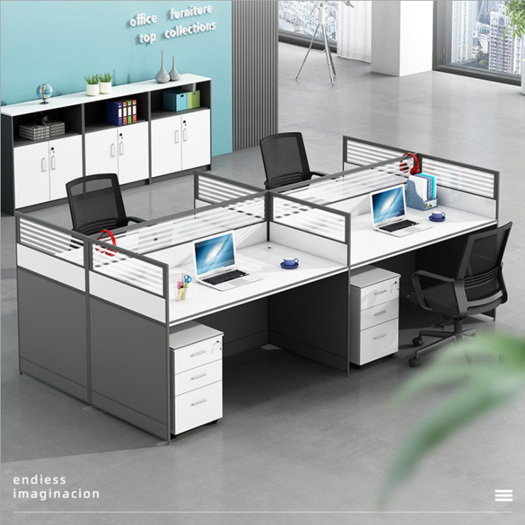 Buy Screen Office Desk And Chair Combination Simple Modern Staff ...