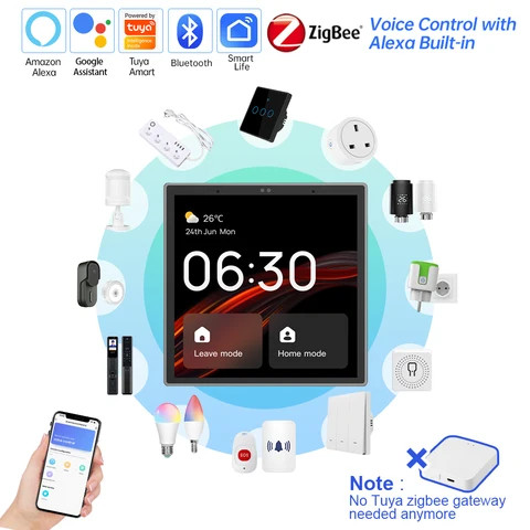 Buy Tuya Hd Lcd Touch Panel Smart Home Central Control Gateway With ...