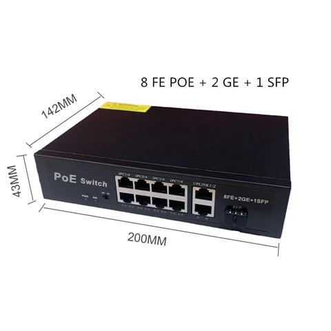 Buy Unmanaged Poe Switch 11 Port 8fe + 2 Ge Uplink + 1 Sfp Ap-1038ke ...