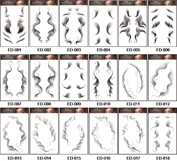 Buy Waterproof 5 Style Temporary Fake Baby Hair Tattoo,women Hairline ...