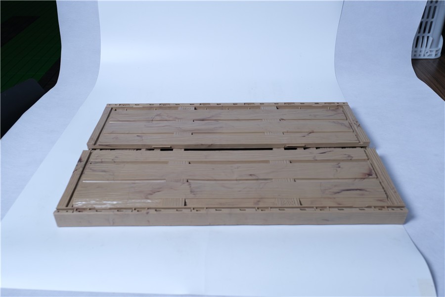 Buy Wood Look Like Effect Folding Collapsible Plastic Storage Rpc Crate ...