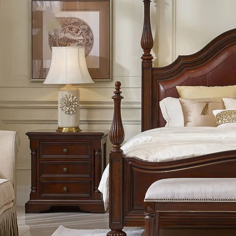 Buy Wooden Bed Bedroom Furniture Set Double Bed from Henan Lutan Import ...