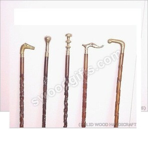 Buy Wooden Handicrafts Vintage Walking Sticks With Brass Handle from ...