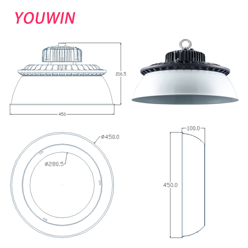 Buy Youwin Super Brightness 100w 150w 200w Canopy Luminaire Warehouse ...