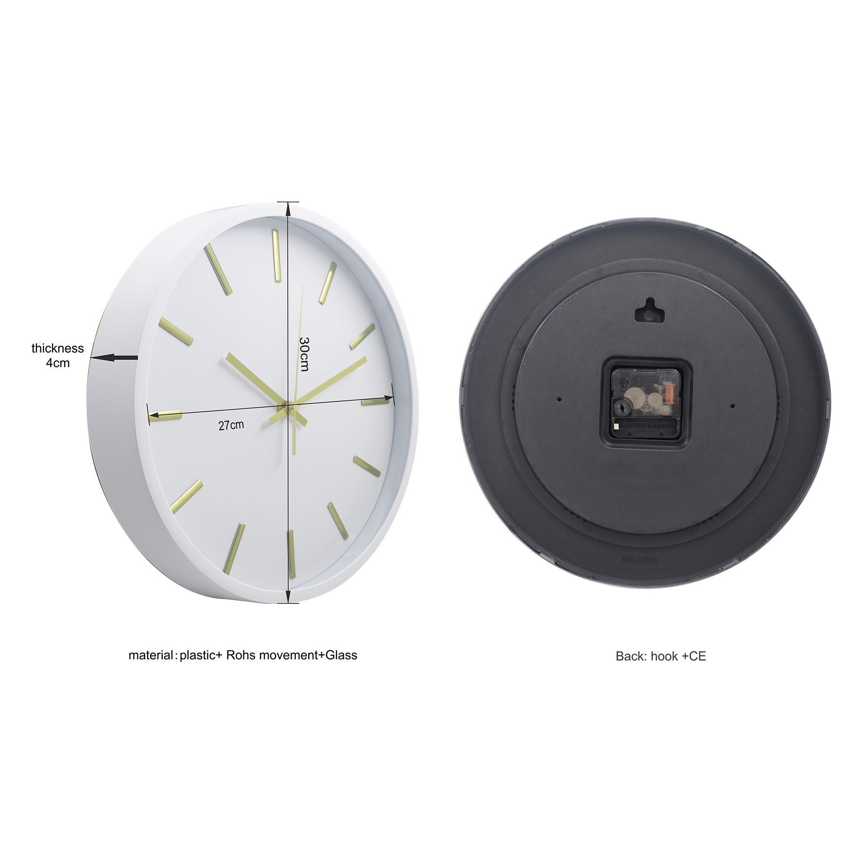 Buy Simplified Circular 3d Clock Faceplastic Wall Clock from Shaoxing ...