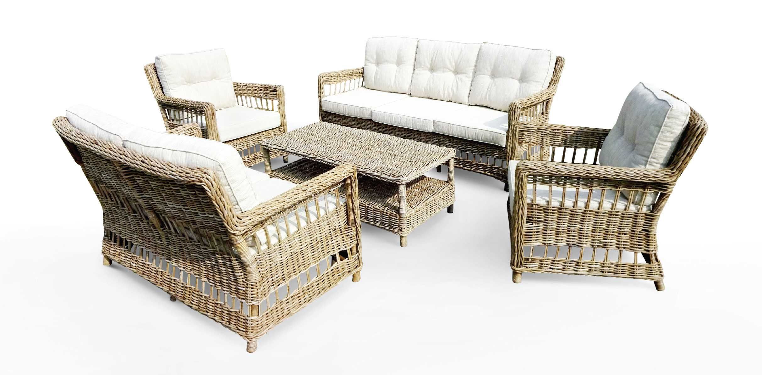 Buy Material Rattan Kubu Color Rattan : Brown Cushion : White from PT ...