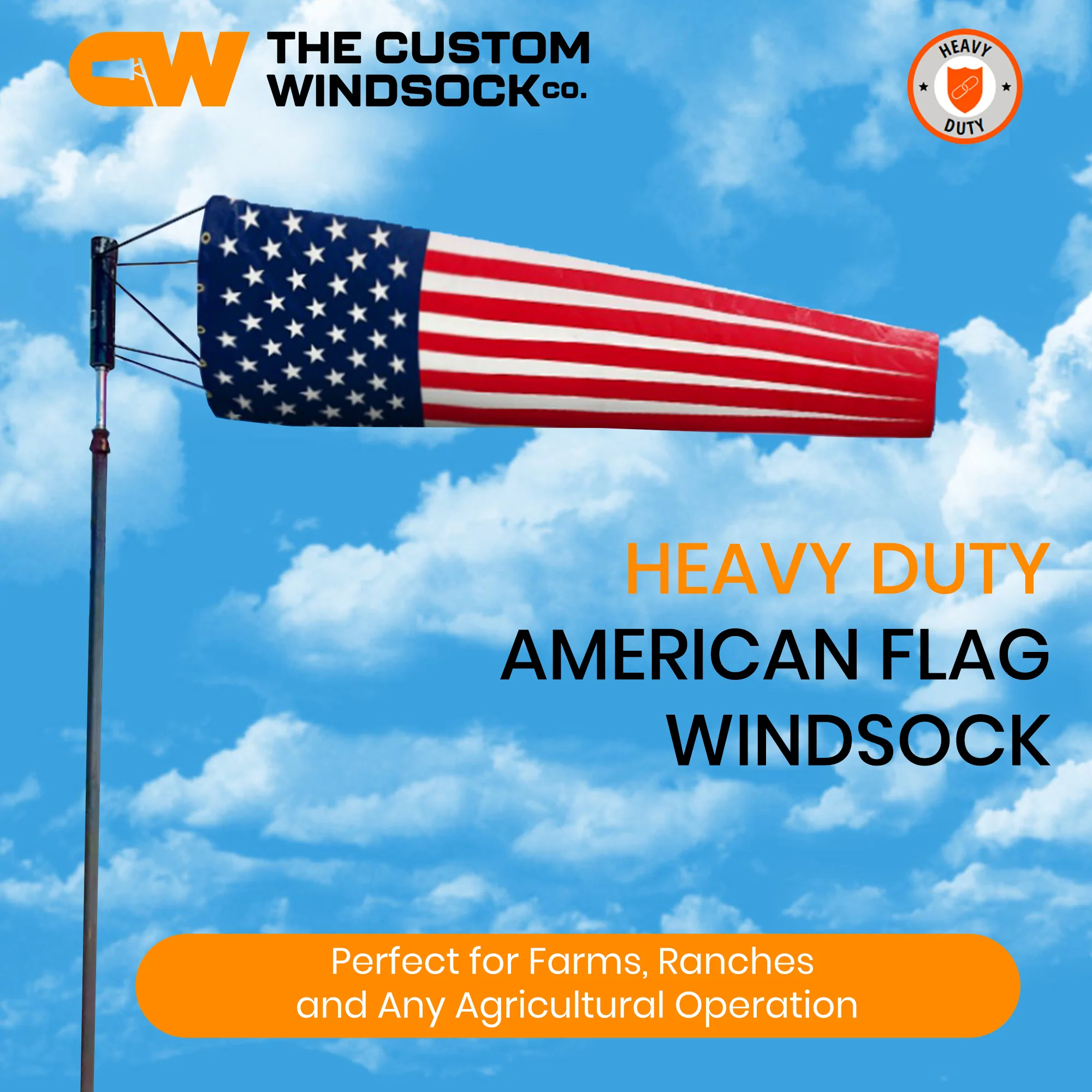 Buy American Flag Heavy-duty Windsock Outdoor Use from The Custom ...