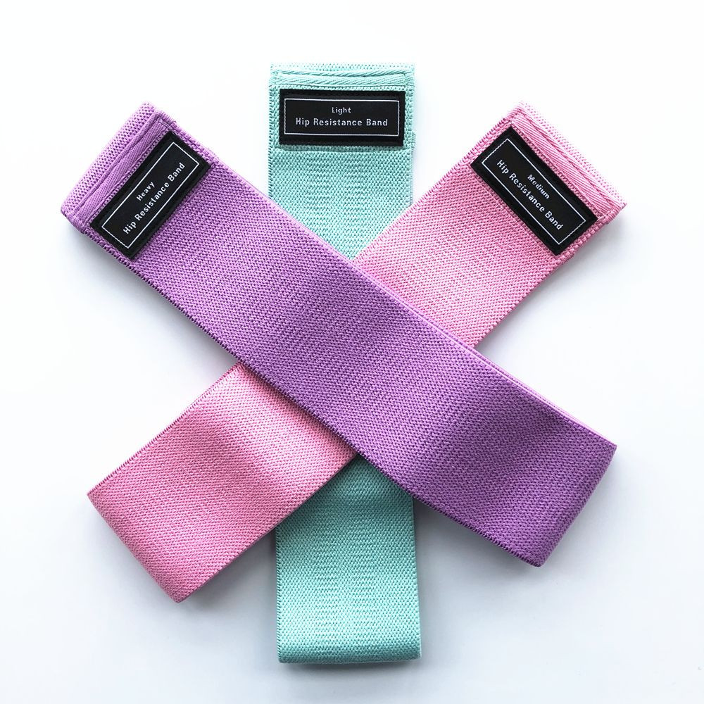 Buy Home Gym Workout Fabric Fitness Long Hip Resistance Exercise Bands ...