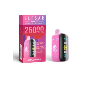 Buy Elf Bar Raya D3 25000 Puffs Apple Peach Spain Global Wholesale 23ml ...