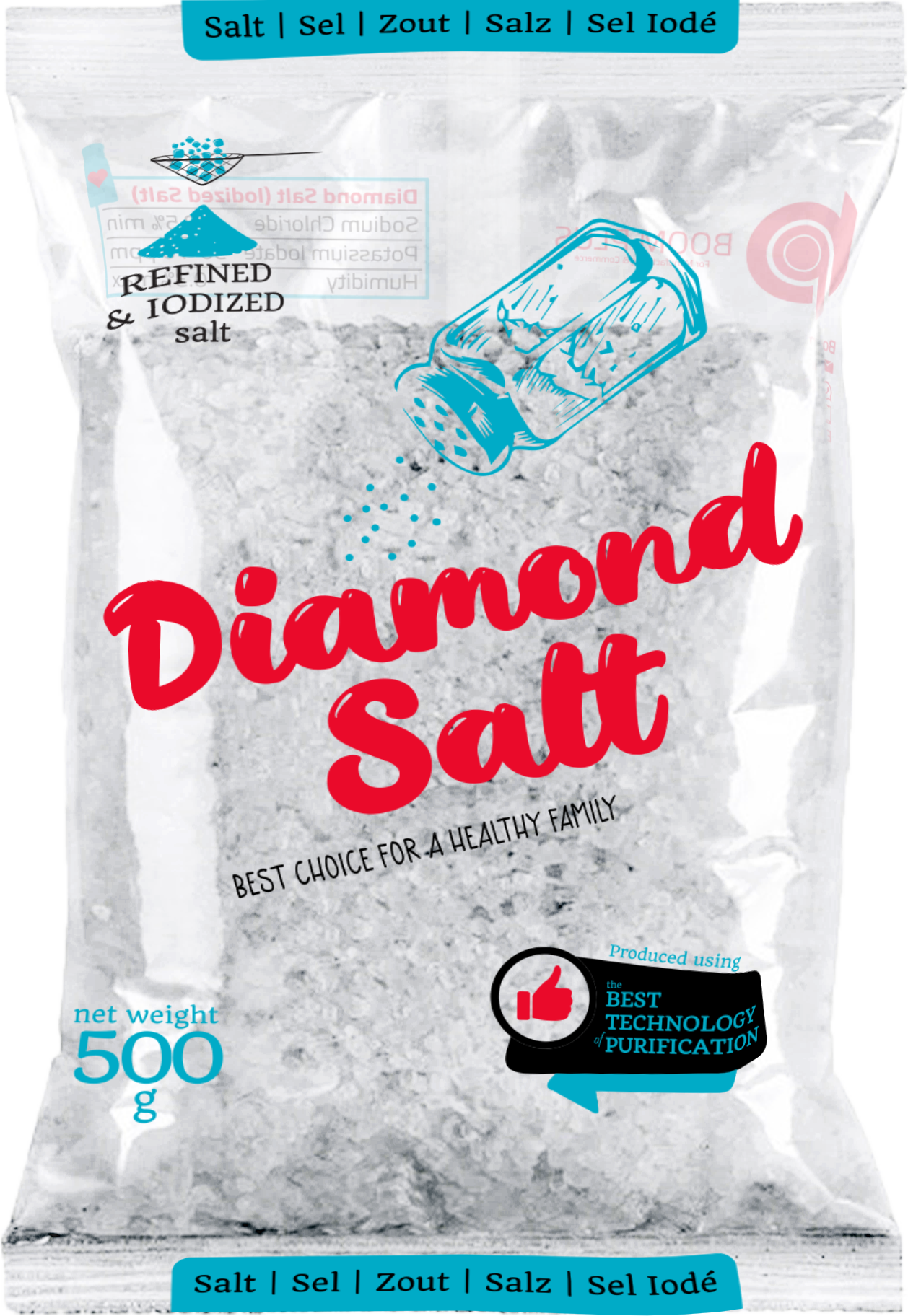 Buy Diamond Salt (500g) | Premium Egyptian Sea Salt Iodized Food Grade ...