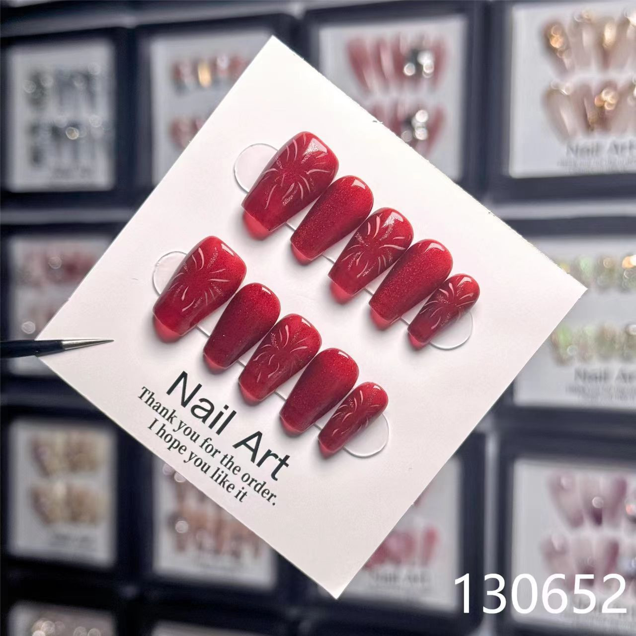 Buy Handmade Press On Nails Artificial Nails Fake Nails Fashion from ...