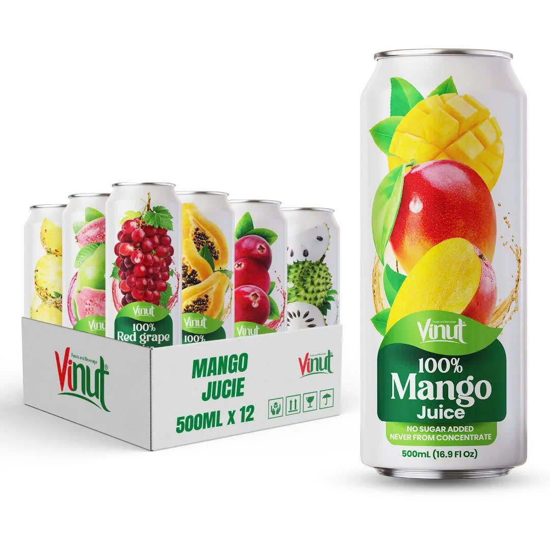 Buy Premium Pure 100% Mango Juice Vinut 490ml Can Manufacturer Private Label Oem Odm Wholesale ...