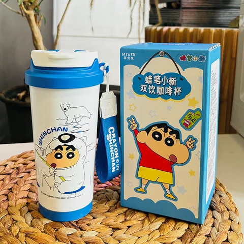 Buy 500ml Double Drinking Crayon Shin Chan Stainless Steel Thermos ...